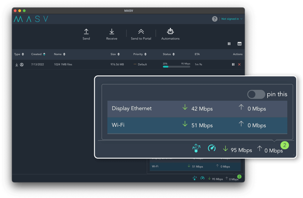 Multiconnect Fast File Transfer - MASV
